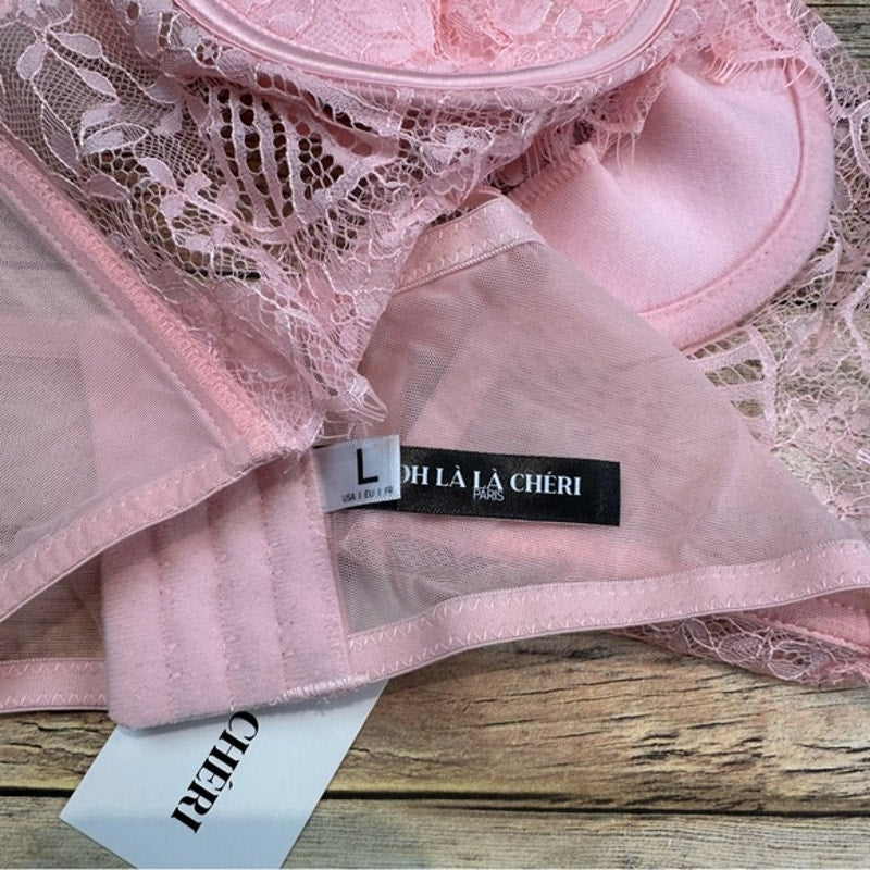 OH LA LA CHERI Maria Underwire Bra Only in Crystal Rose NWT Large ...